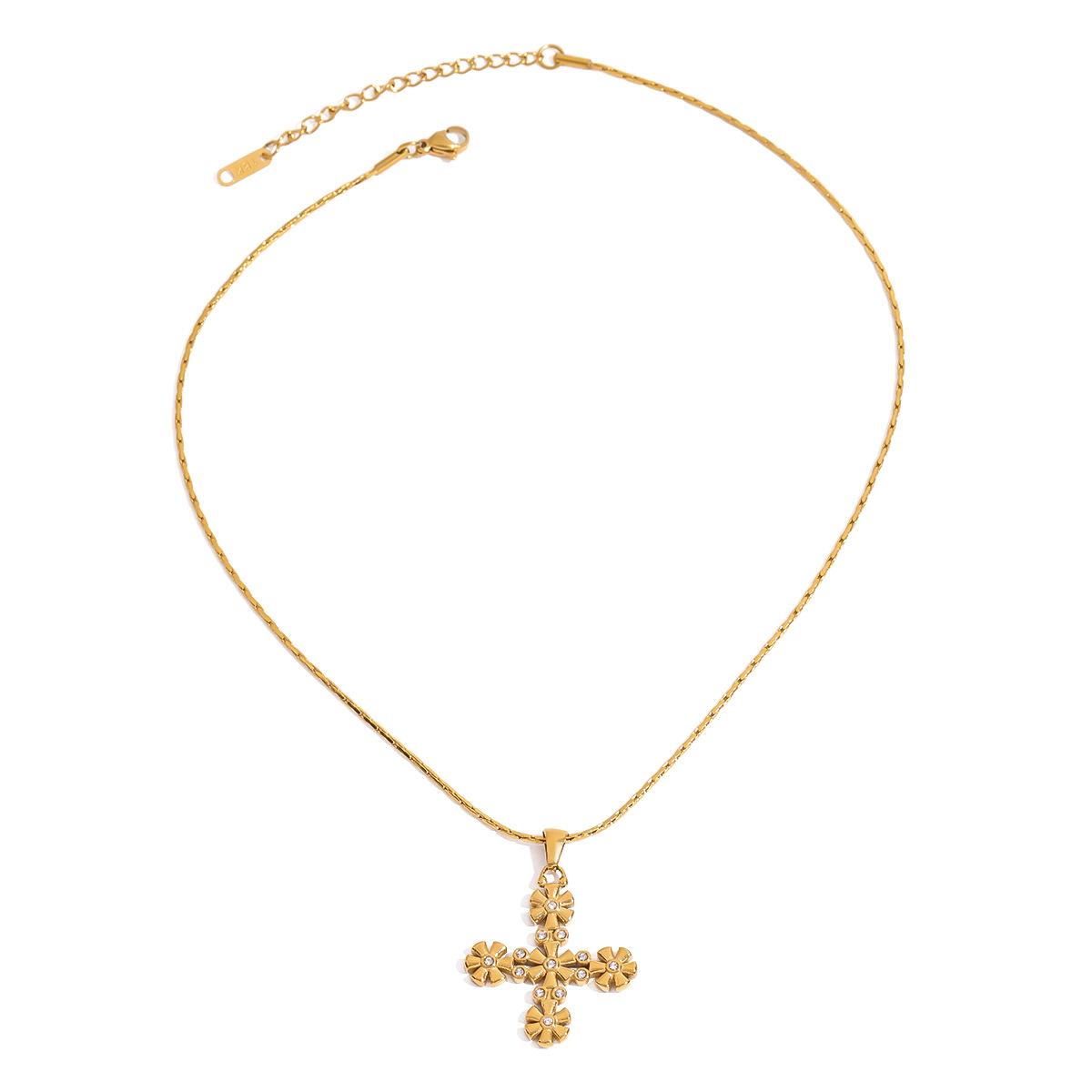 High-End Luxury Titanium Steel Cross Clavicle Chain European American ...